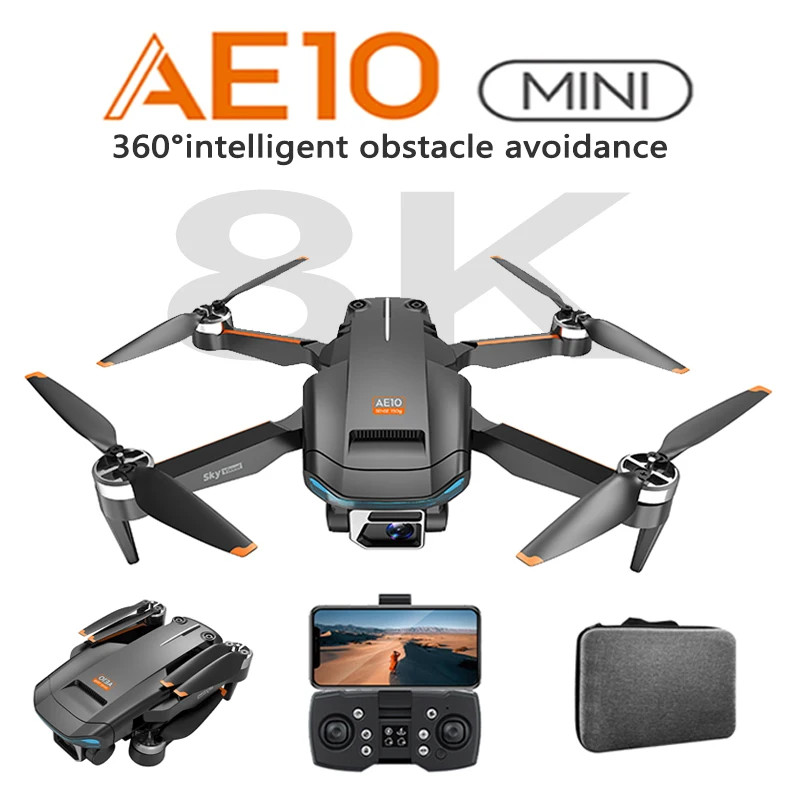 Novo AE10 Mini GPS Drone Motor Brushless 360 ° Laser Para Evitar ...