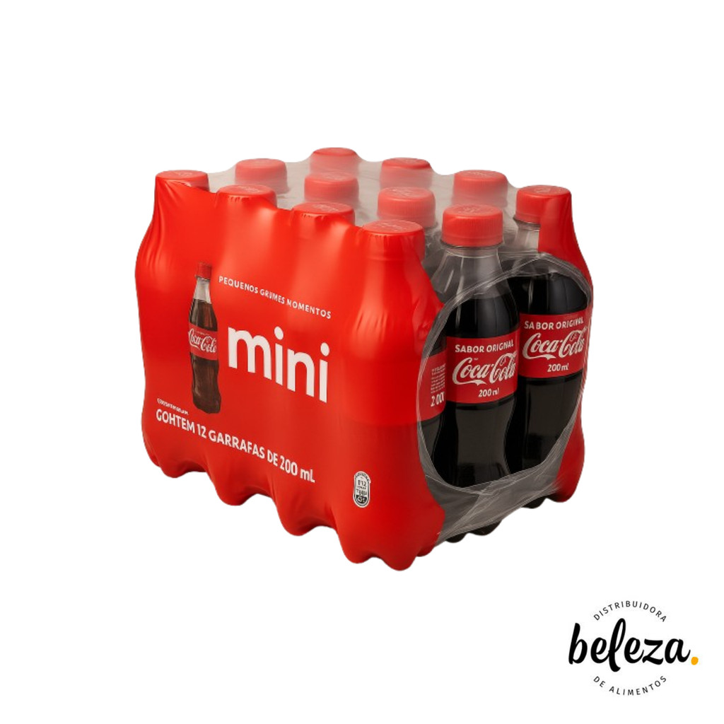 Refrigerante Coca-Cola Mini Pet 200ml c/12 unidades | Shopee Brasil