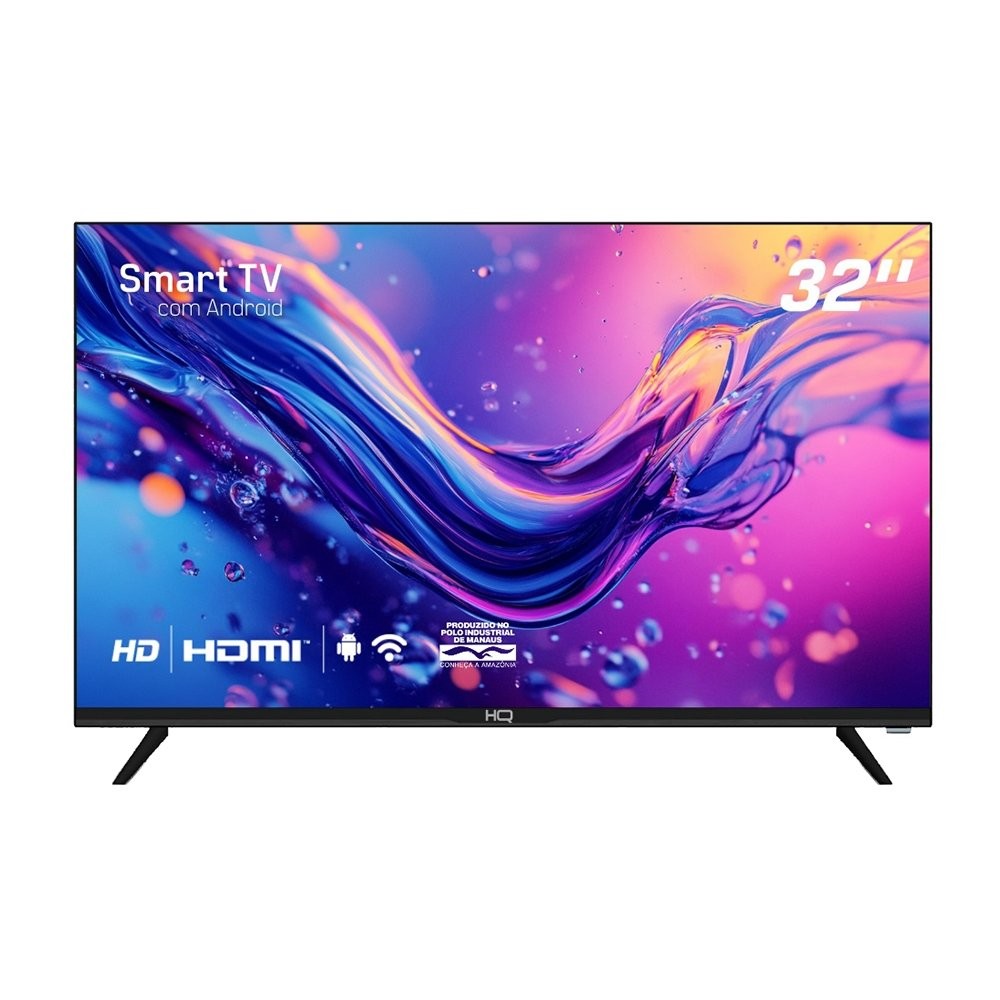 Smart TV LCD LED 32" HQ HQS32NKHM HD - Com Wi-Fi, 3 HDMI, 2 USB, Preto ...