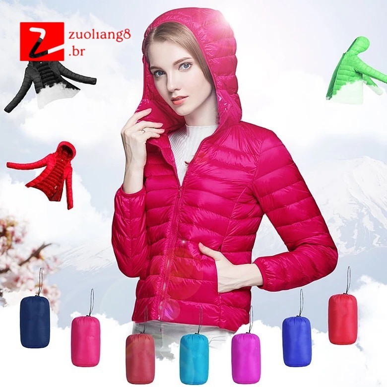 90 % Ultra-light Plus Tamanho Casaco Fino Para Mulheres 2024 Outono ...