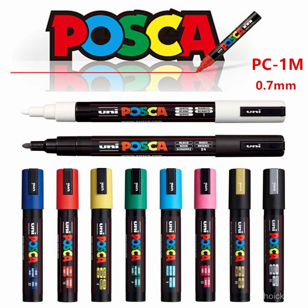 Posca Caneta Graffiti PC-1M PC-3M PC-5M Ponta Média 0.7mm-2.5mm ...