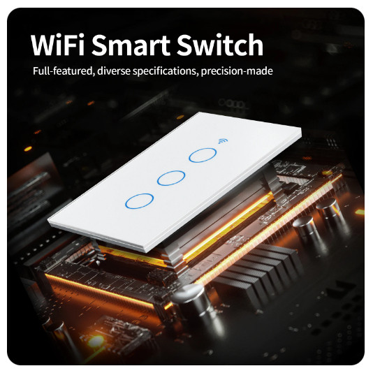 WiFi Smart Touch Switch 1/2/3 Botões Compatíveis Com Alexa E Google ...