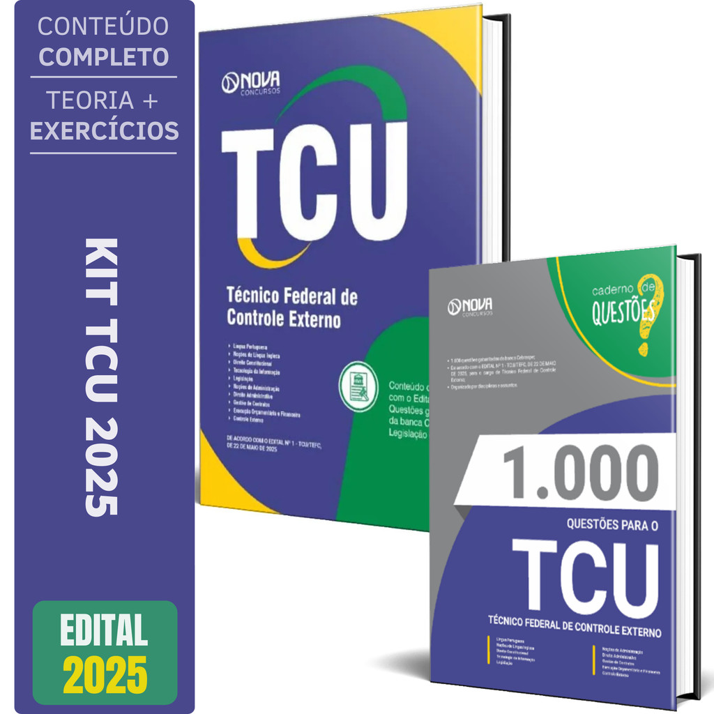 Kit Apostila TCU 2025 - Técnico Federal de Controle Externo | Shopee Brasil