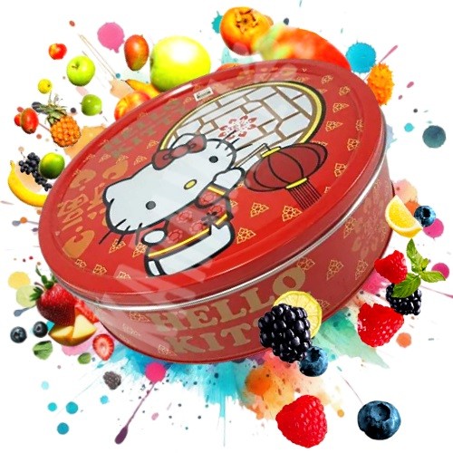 Lata Hello Kitty de Balas de Goma Sabor Frutas Mistas - Importado ...