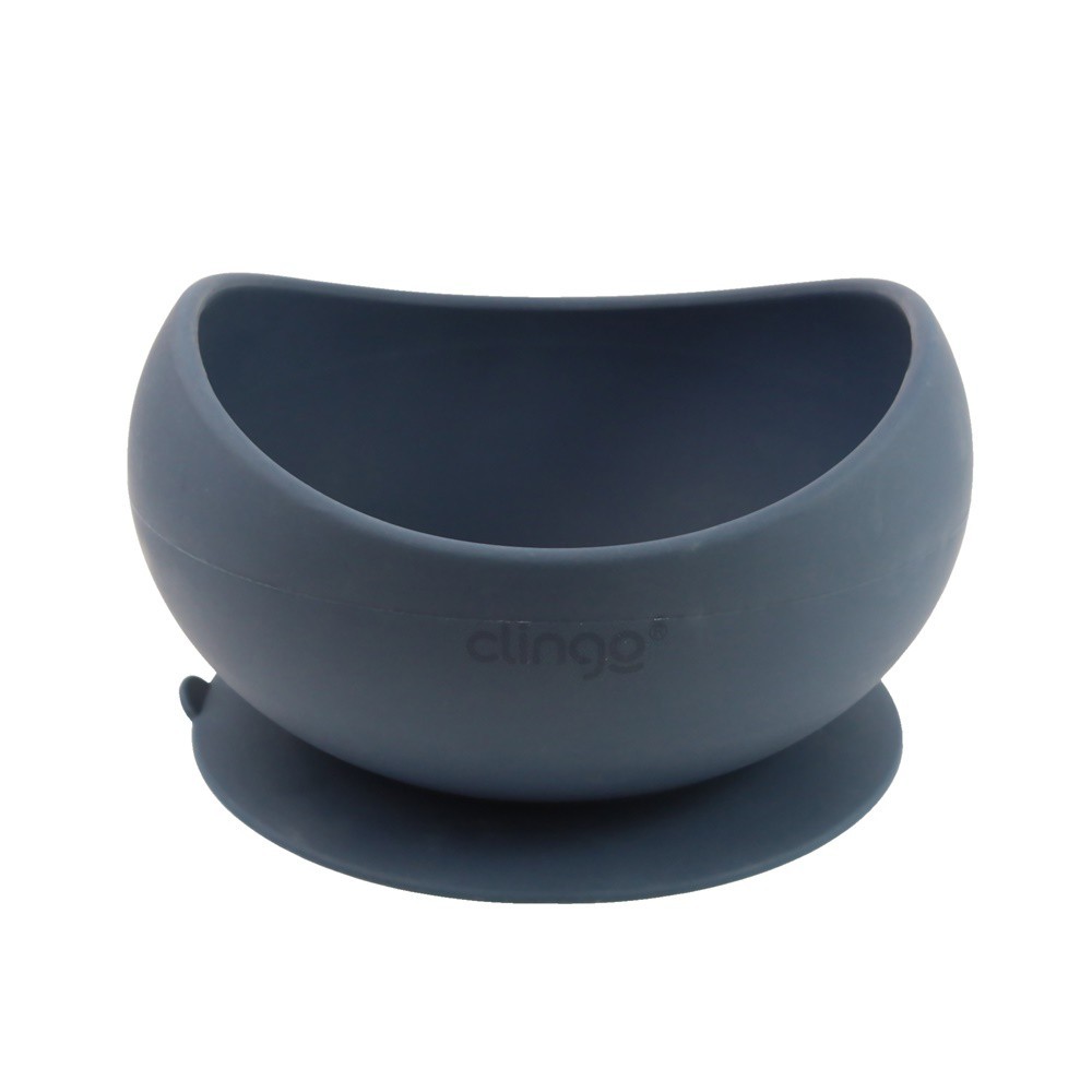 Tigela Bowl de Silicone com Ventosa Azul Navy - Clingo | Shopee Brasil