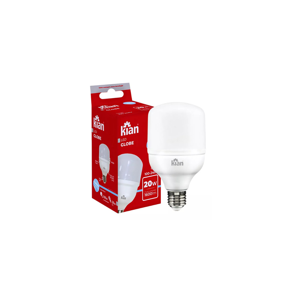 LAMPADA LED 20W GLOBE TENSÃO 100-240V - Iluminação Eficiente | Shopee ...