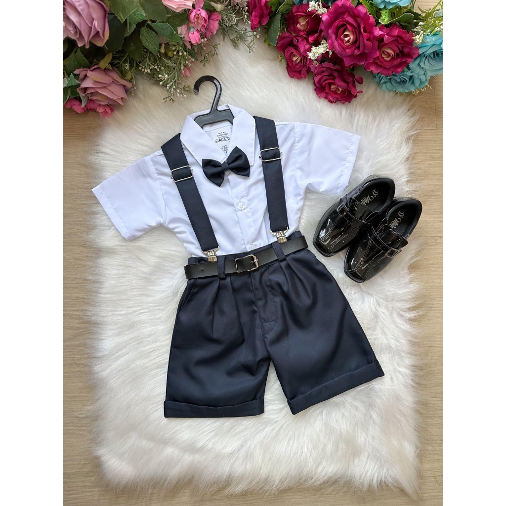 Conjunto Social Com Short Infantil Completo Menino Miss Cherry ...
