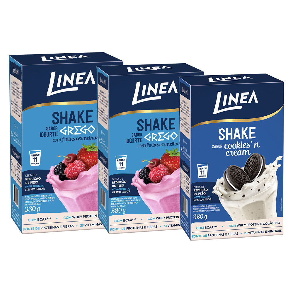 Kit Linha Linea: 2 Shakes Frutas Vermelhas e Cookies | Shopee Brasil