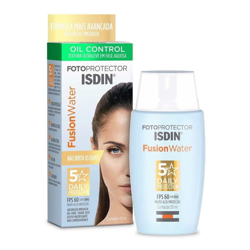 Protetor Solar Facial Isdin Fusion Water FPS 60 - 50ml | Shopee Brasil