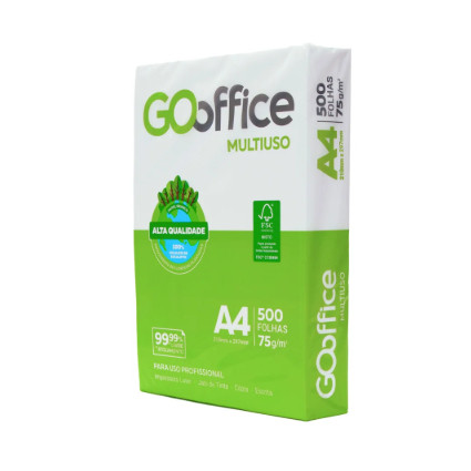 Papel A4 Sulfite 75 g 500 folhas | Go Office | Shopee Brasil