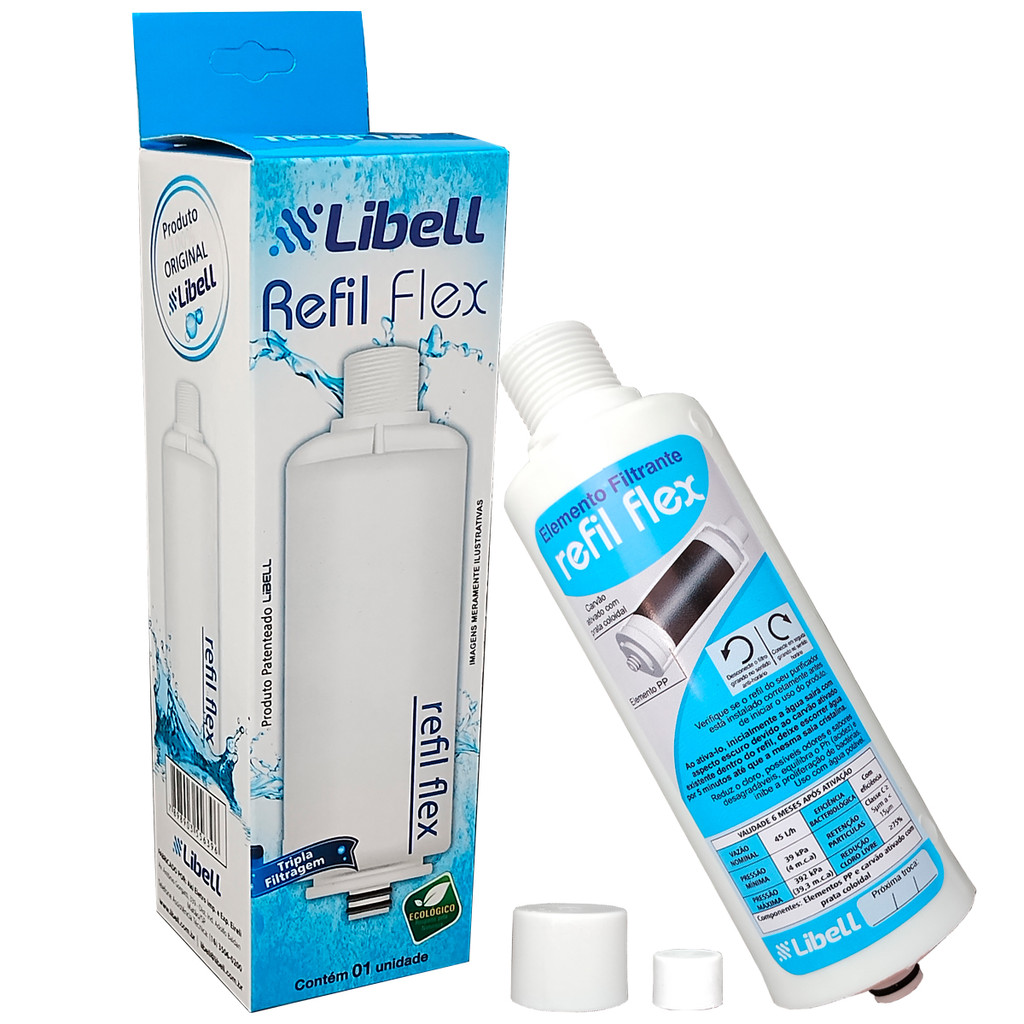 Refil Filtro Flex Para Purificador Acquaflex Libell Original Envio ...