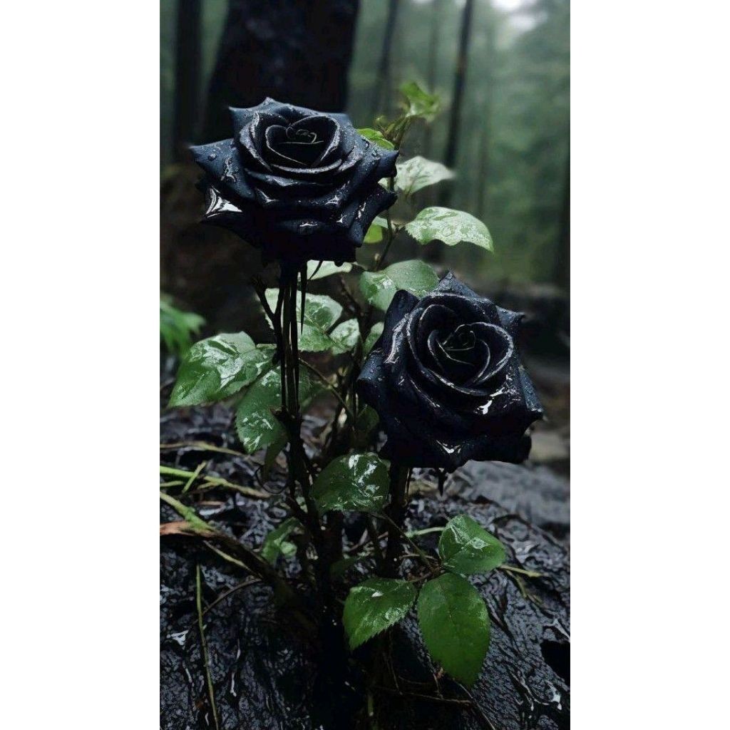 Rosa Negra - Escuridão Celestial - 200 sementes com manual de cultivo ...