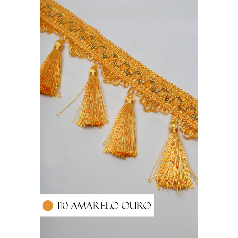 Galão de Franja Pingente Tassel Luxo Premium - Rolo c/20 mts - 11.5 cm ...