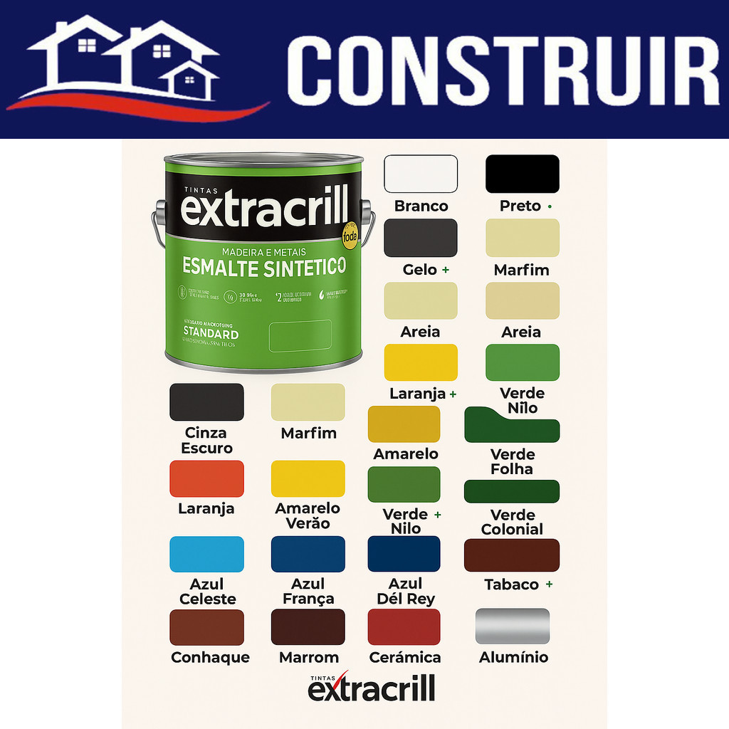 Esmalte Sintético Tinta Extracrill Premium Alto Brilho Escolha Sua Cor ...