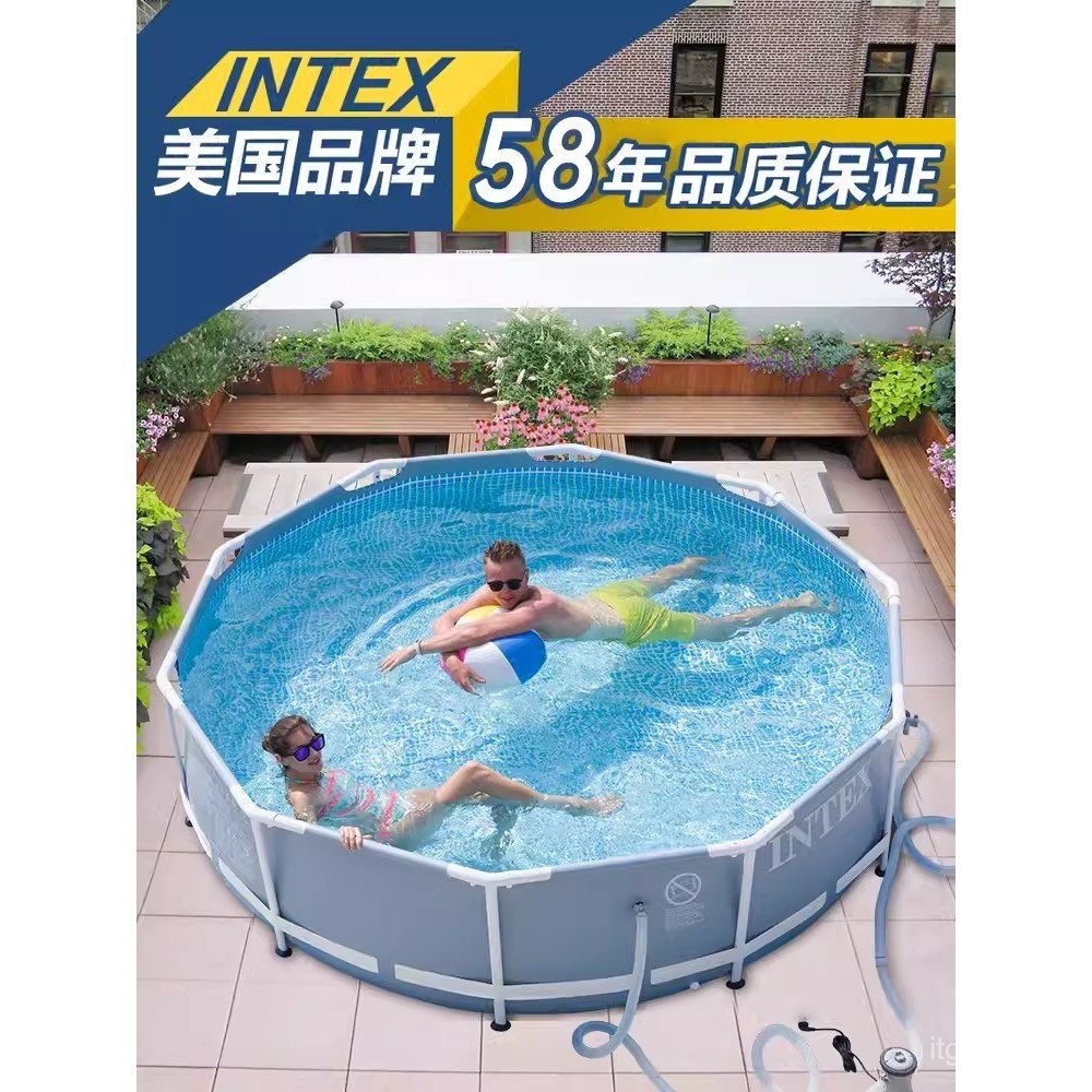 Piscina Retangular INTEX com Estrutura de Tubo, Piscina Móvel Portátil ...
