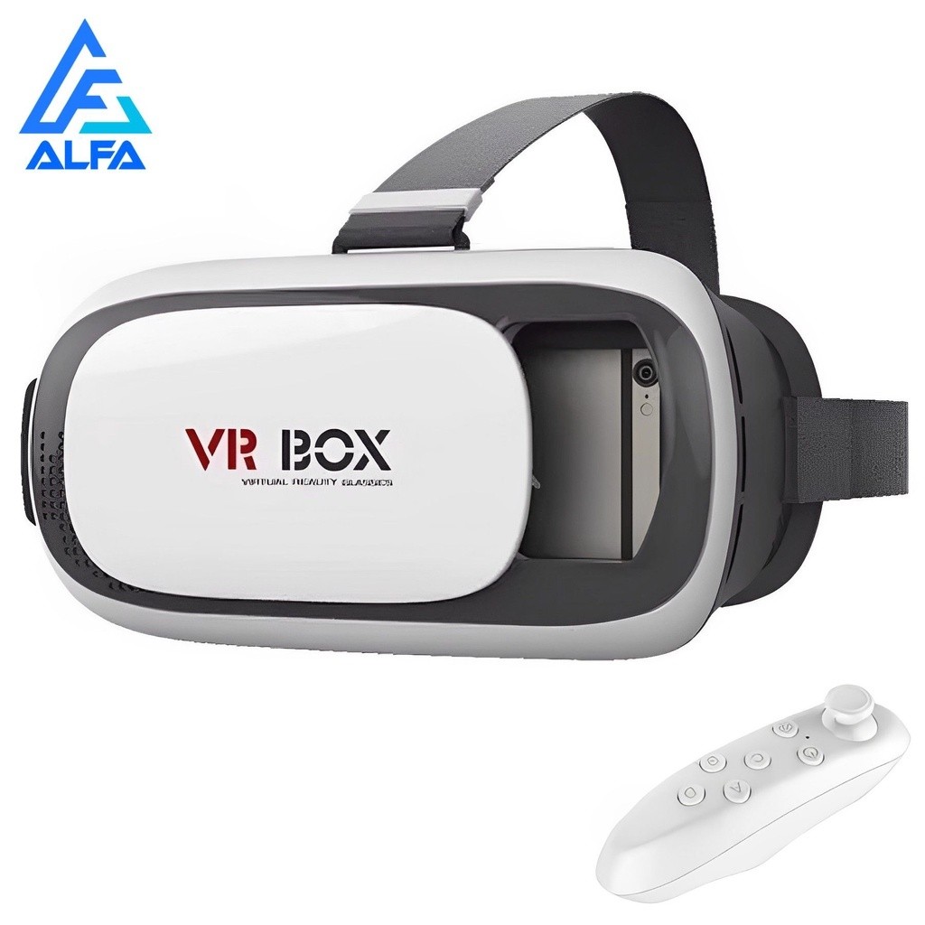 Óculos VR Box 2.0 Realidade Virtual + Controle Cardboard 3d Bluetooth | Shopee Brasil