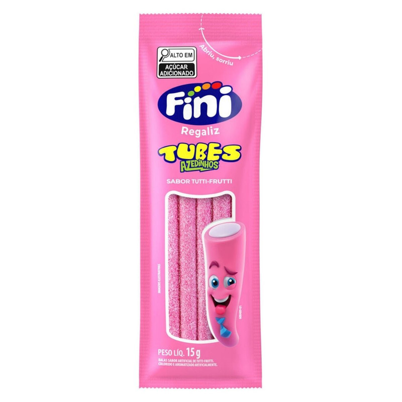 Bala Fini Tubes Tutti Frutti 12 Unidades 15G Total 180G | Shopee Brasil
