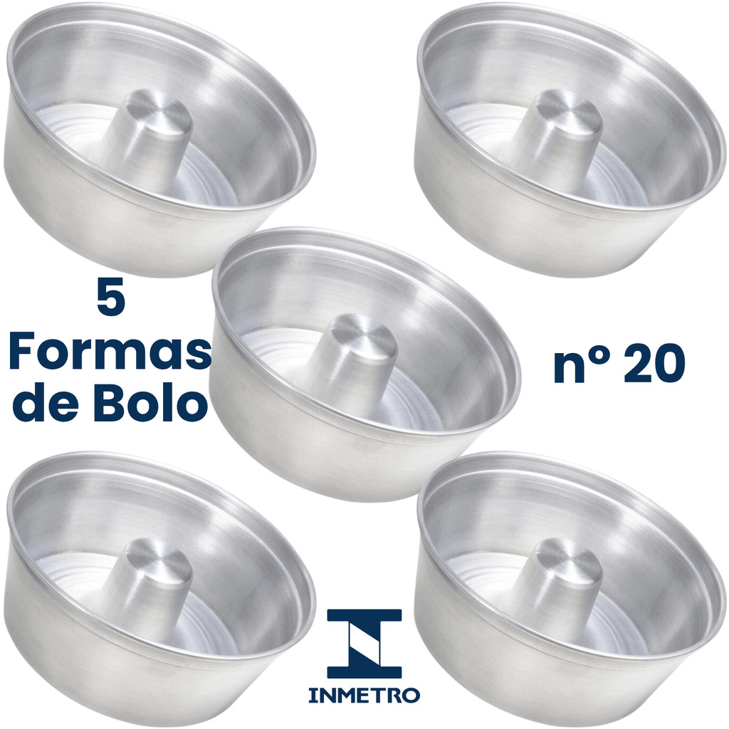 Forma de Bolo para Fazer Bolos Caseiros com 20cm de Diâmetro e Furo ...