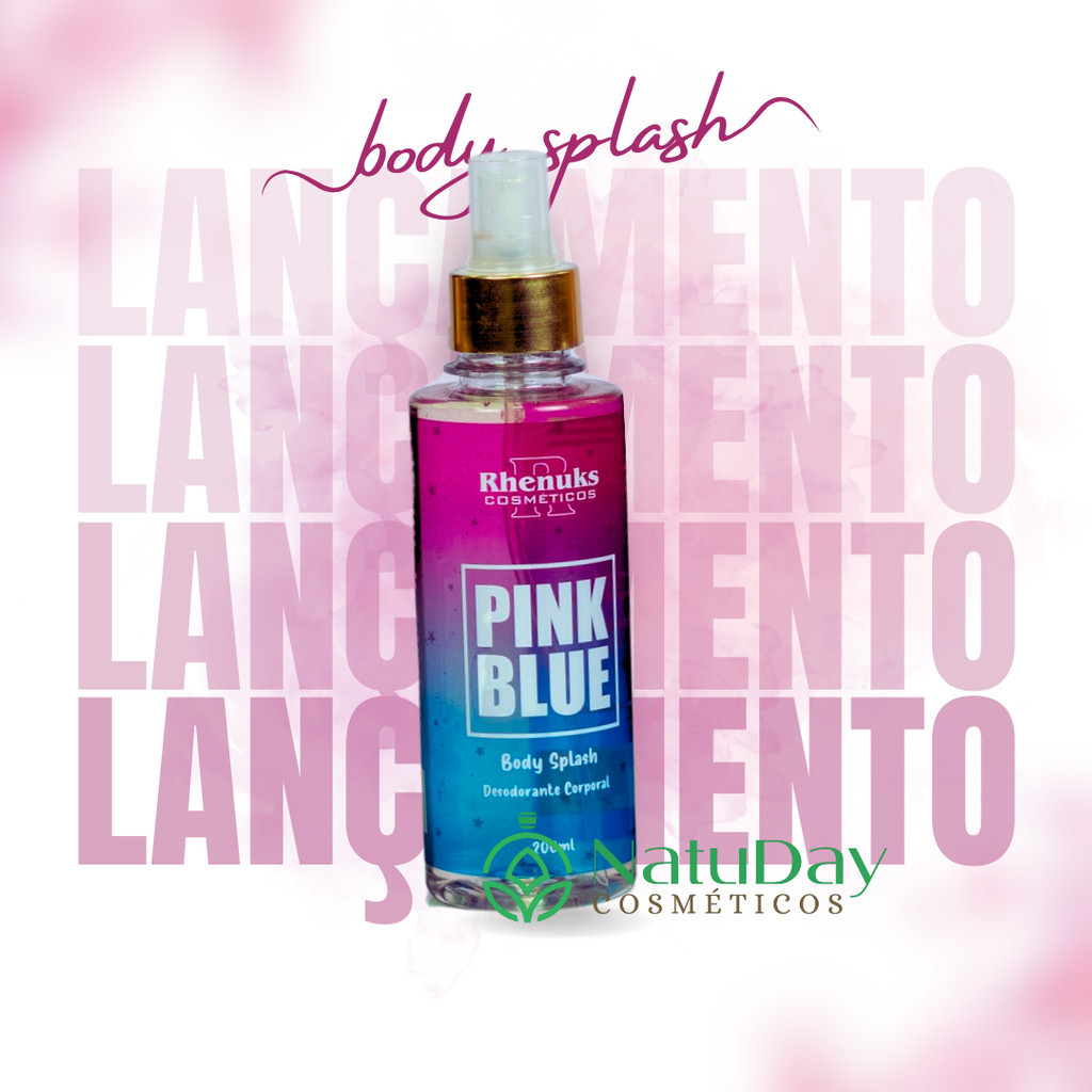 Pink Blue Body Splash Desodorante Corporal 200 Ml - Rhenuks | Shopee Brasil