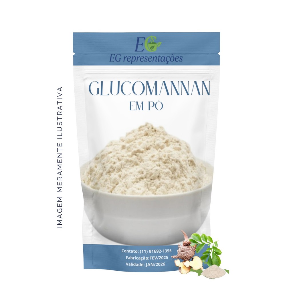 Glucomannan em Pó 100% Puro – Raiz de Konjac | Glucomanano – Glucomanan ...