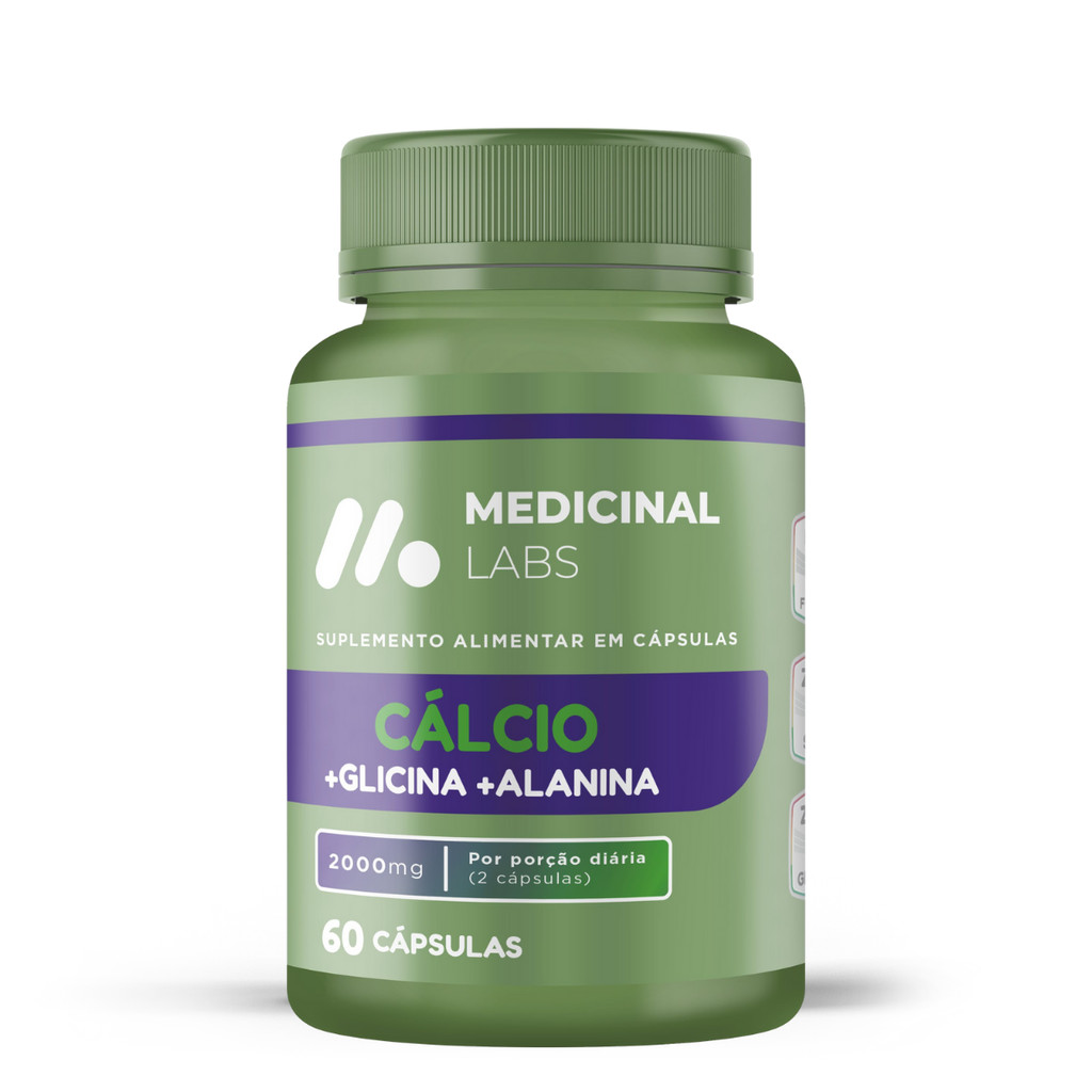 CALCIO + GLICINA + ALANINA 2000MG 60CAPS MEDICINAL LABS | Shopee Brasil