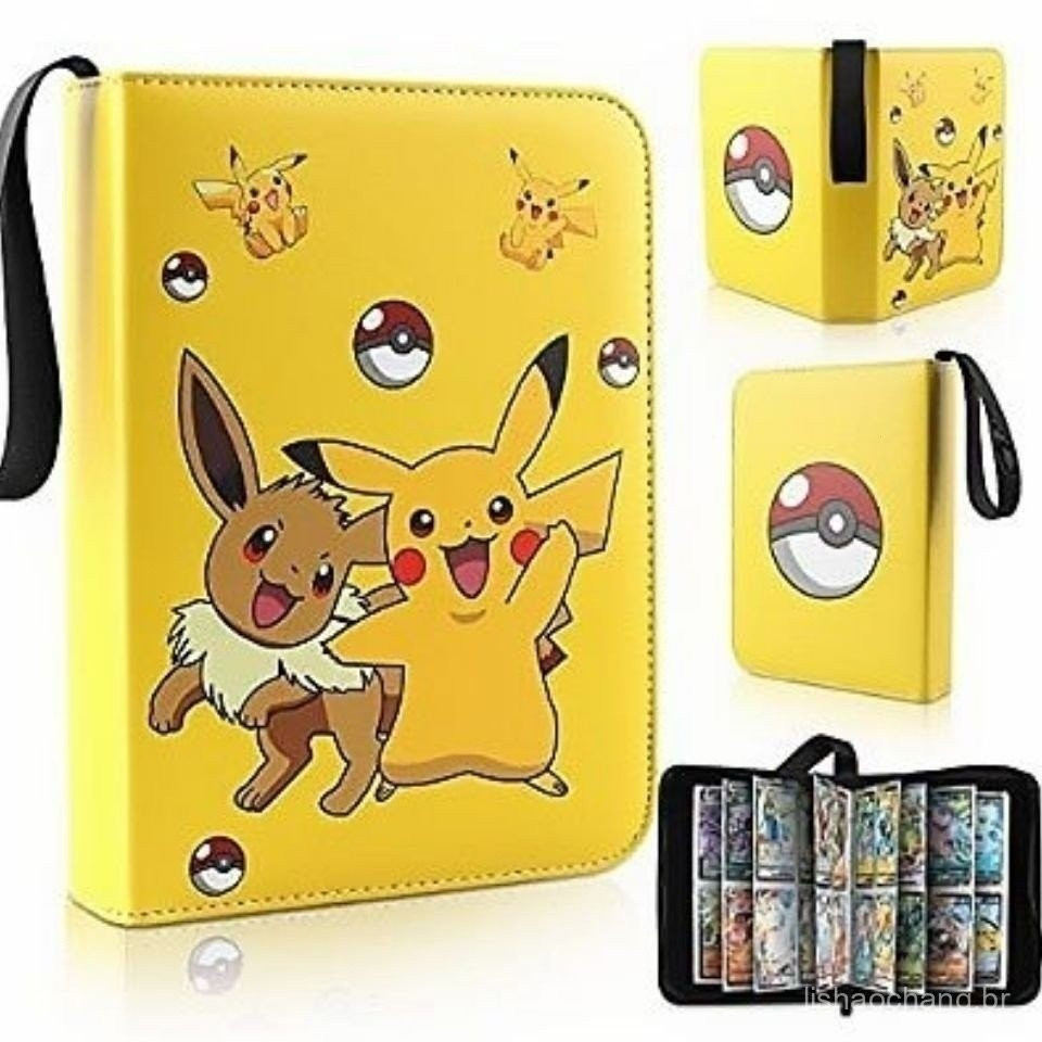 400pcs Cartas de Pokémon Pikachu Álbum Anime Portátil Clássico Suporte ...