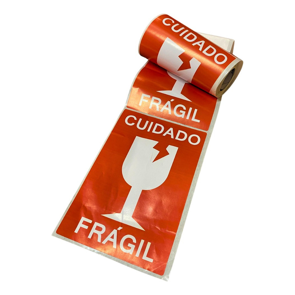 Etiqueta Cuidado Fragil 10 X 15 Cm | Shopee Brasil