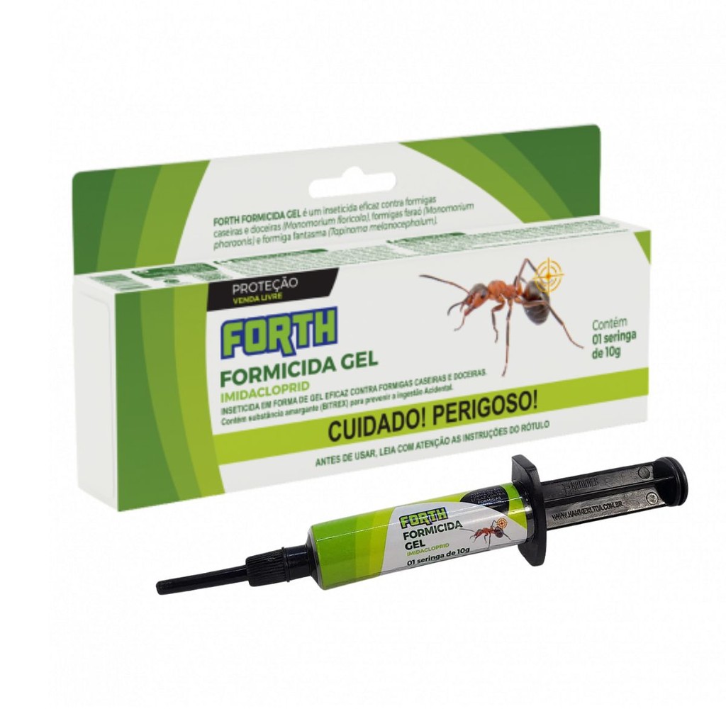 Forth Formicida Gel Seringa 10g Mata Formiga Com Trava | Shopee Brasil