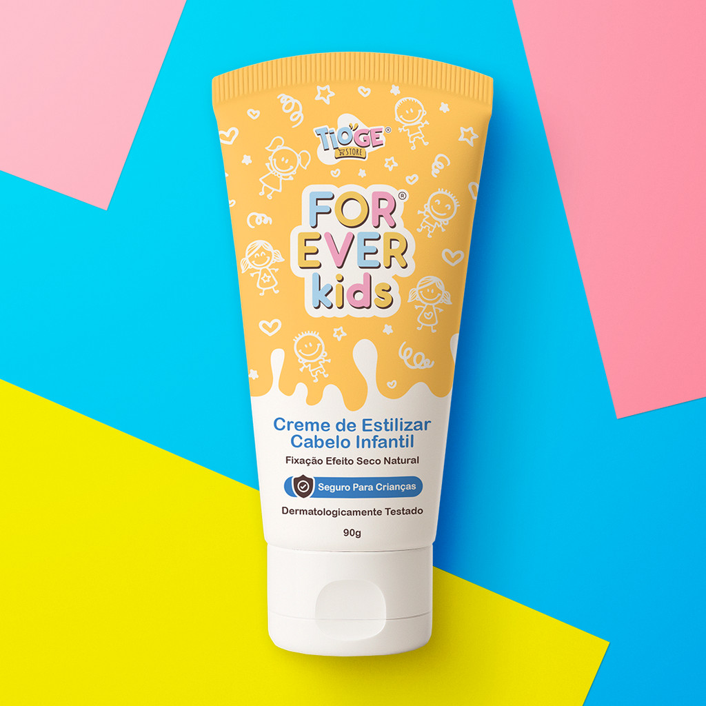 Creme de Estilizar Cabelo Infantil Pomada Capilar Efeito Matte Natural ...