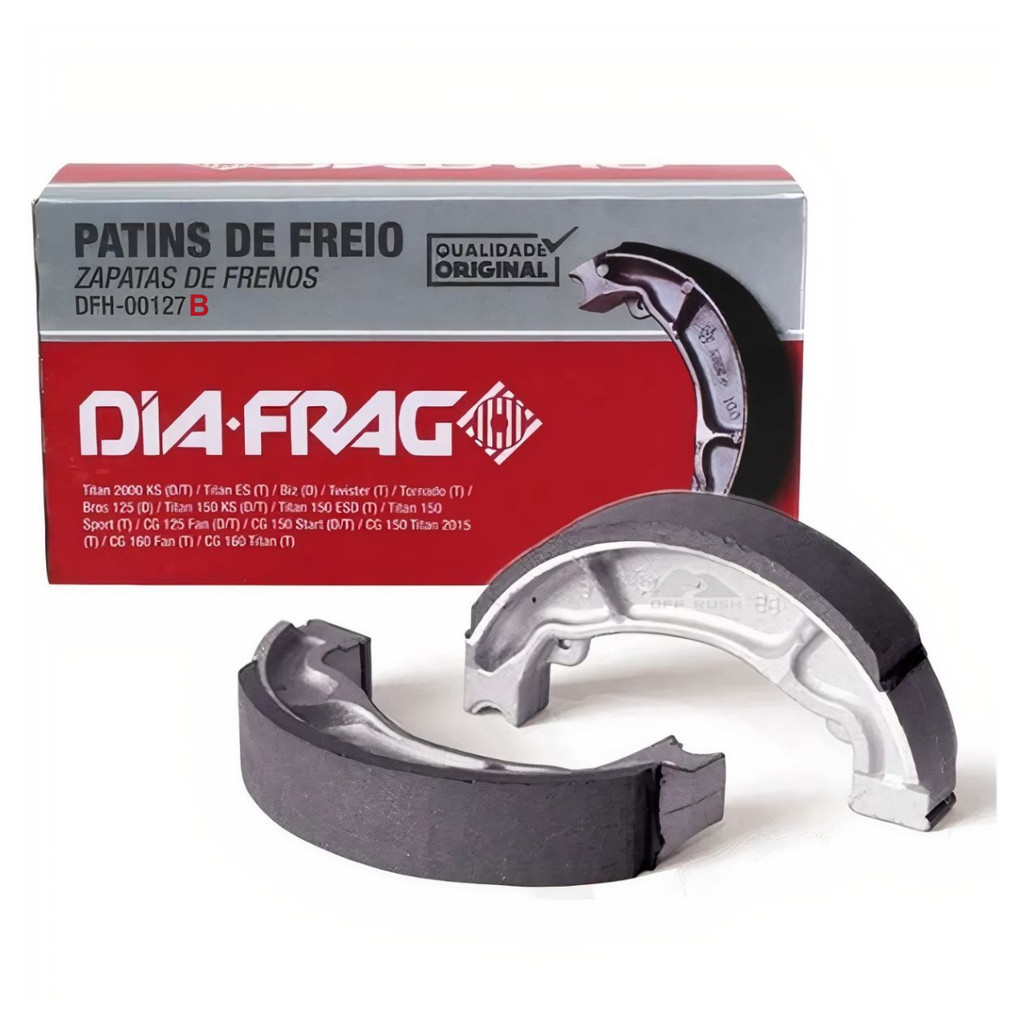 Patim Lona de Freio Diafrag (+0,50) Honda Titan Fan 125 150 160; Biz ...