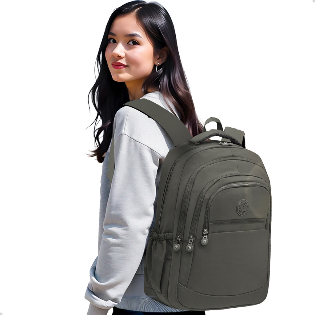 Mochila Feminina Escolar Bolsa Grande Espaço Notebook Trabalho Estilo ...