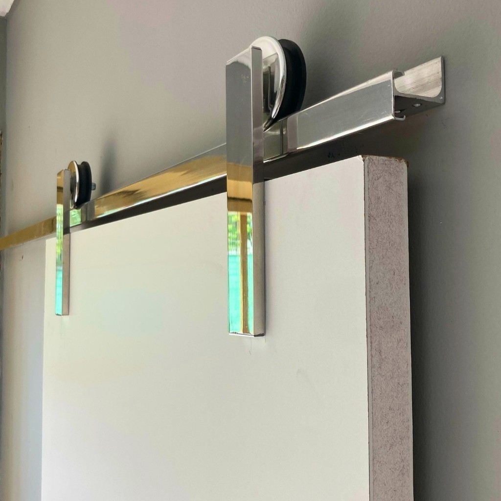 Trilho 2m Porta De Correr Roldana Aparente Alumínio Premium | Shopee Brasil