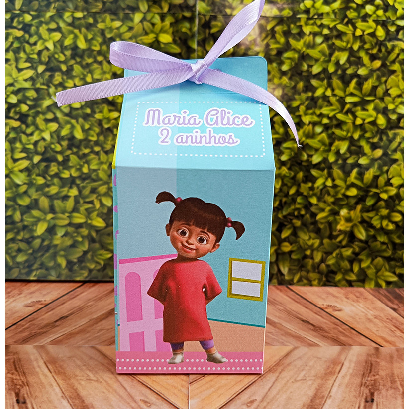 20 Caixinhas Milk Personalizada Com Nome Boo Monstro SA Festa ...