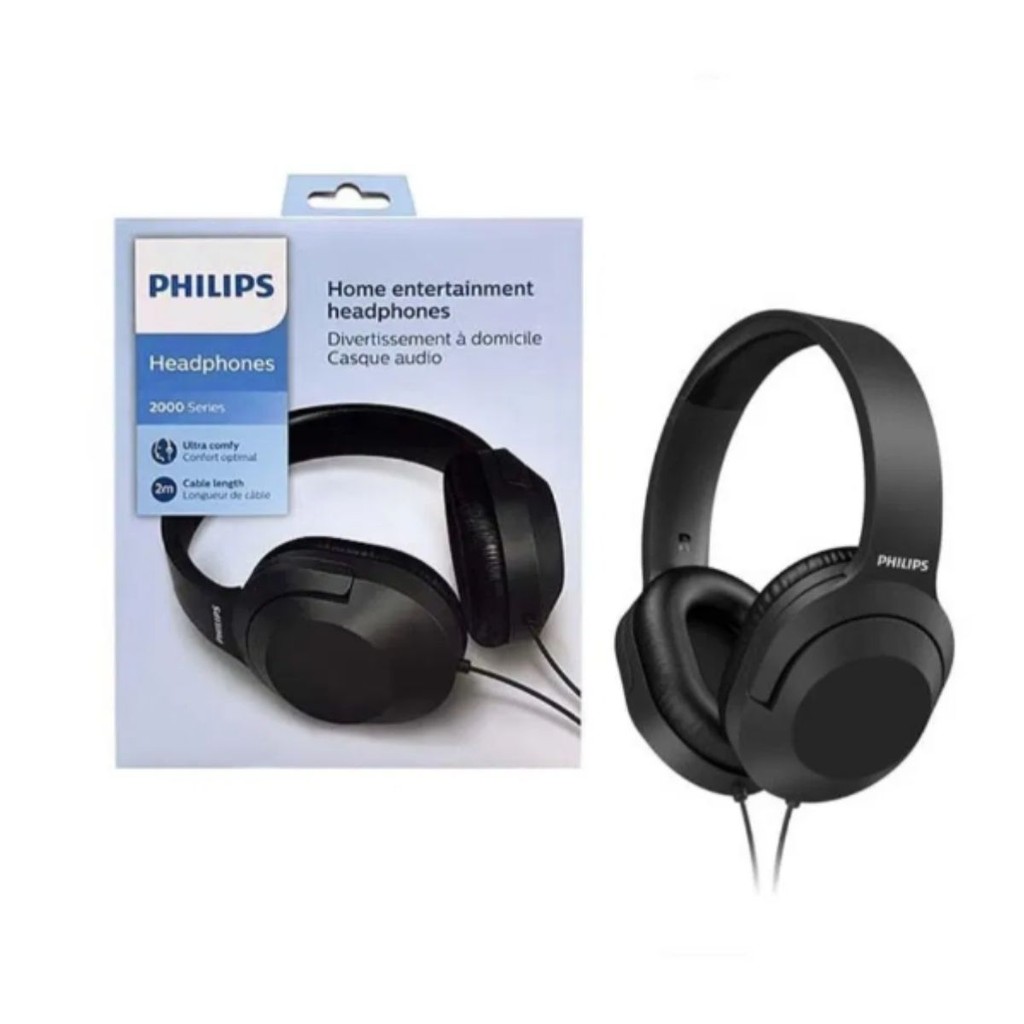 Headphone Fone On-Ear Philips TAH2005 Com Fio De 2m P2 e Adaptador P10 ...