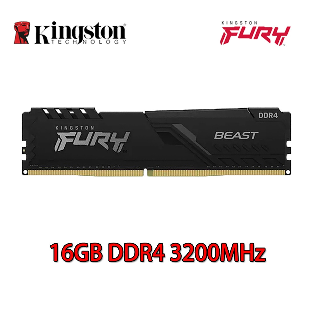 Kingston HyperX Fury Beast DDR4 RAM 16GB DDR4 3200MHz Memória De Mesa Computador PC DIMM 288Pin ...