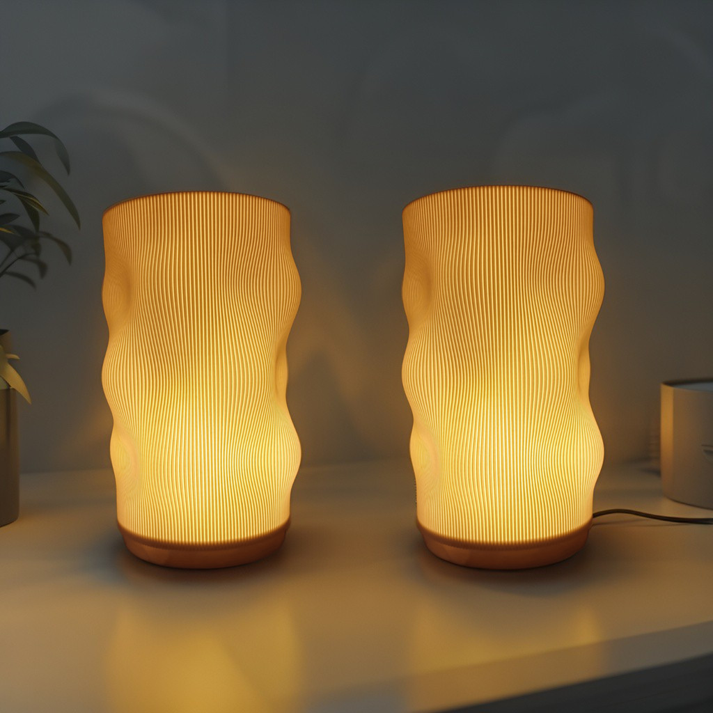 Kit 2 Luminárias de Mesa Singular LED Moderna, Criativa, Minimalista ...