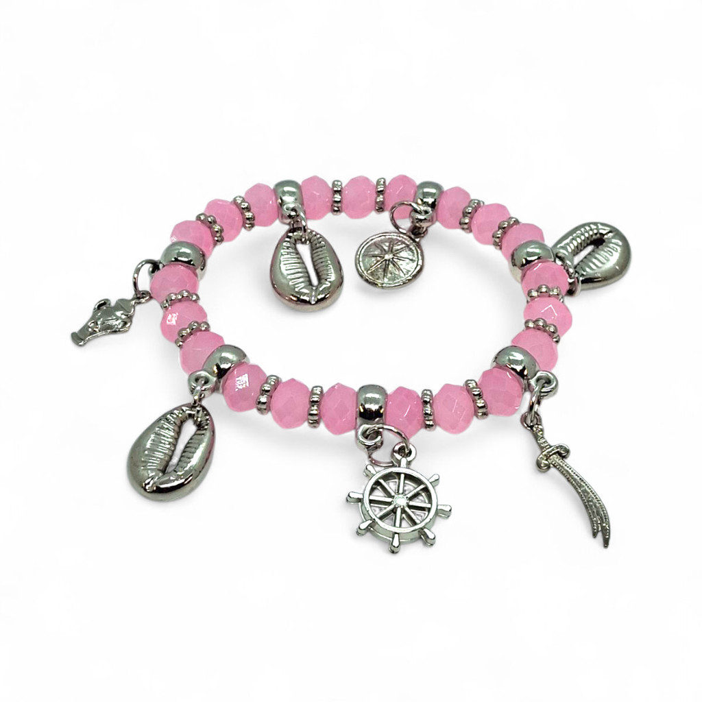 Pulseira Obá Orixás Umbanda Candomblé Rosa Claro Ajustável | Shopee Brasil