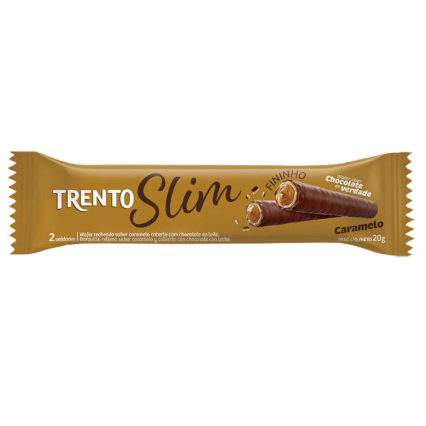Chocolate ao leite sabor caramelo com 20g - Trento Slim | Shopee Brasil
