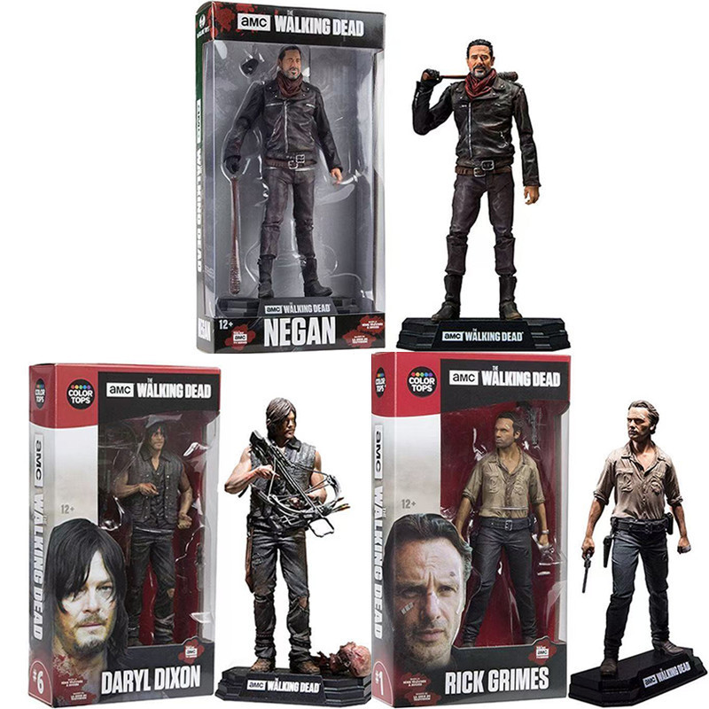 Figura De Ação The Walking Dead Rick Grimes Daryl Dixon Negan amc tops ...