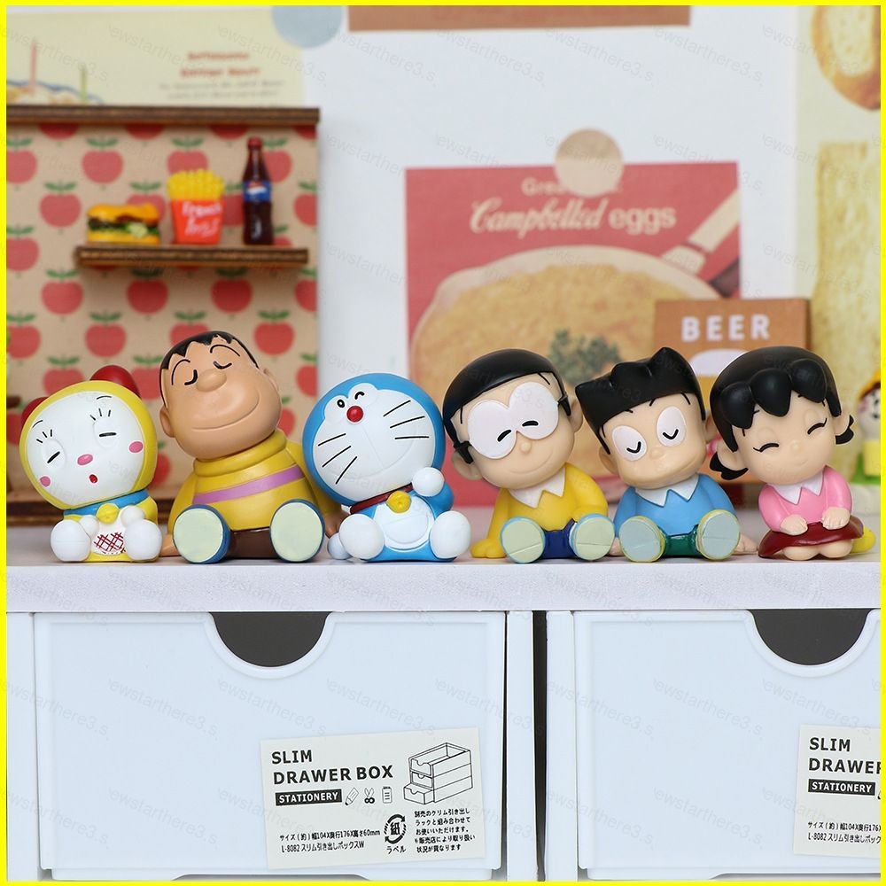 NS3 6 Pçs Doraemon Figura De Ação Noramyako Grande G Nobita Nobi ...