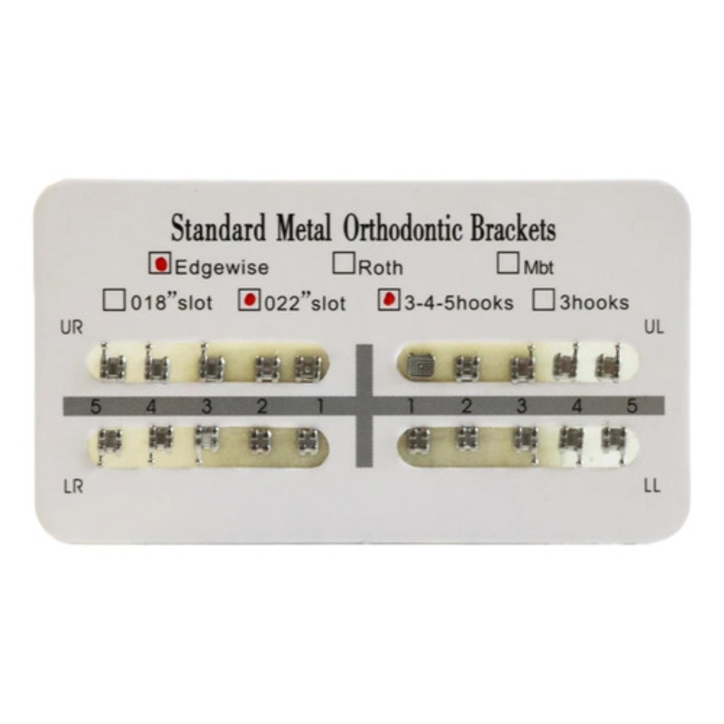 1 Caso Braquete Edgewise 022 Gancho 345 Bracket Ortodontico 1 Boca De ...