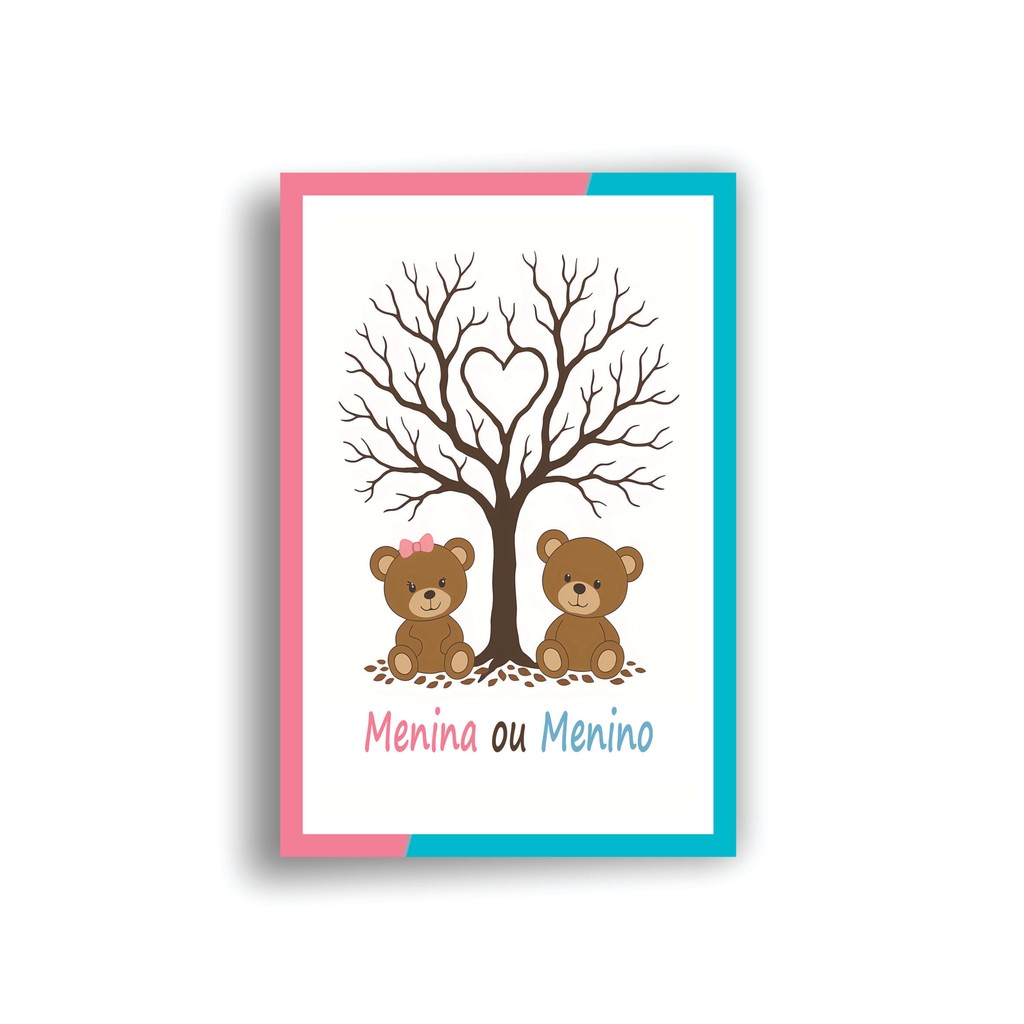 Quadro Placa Recepção Chá Revelação Árvore Digitais Realeza | Shopee Brasil