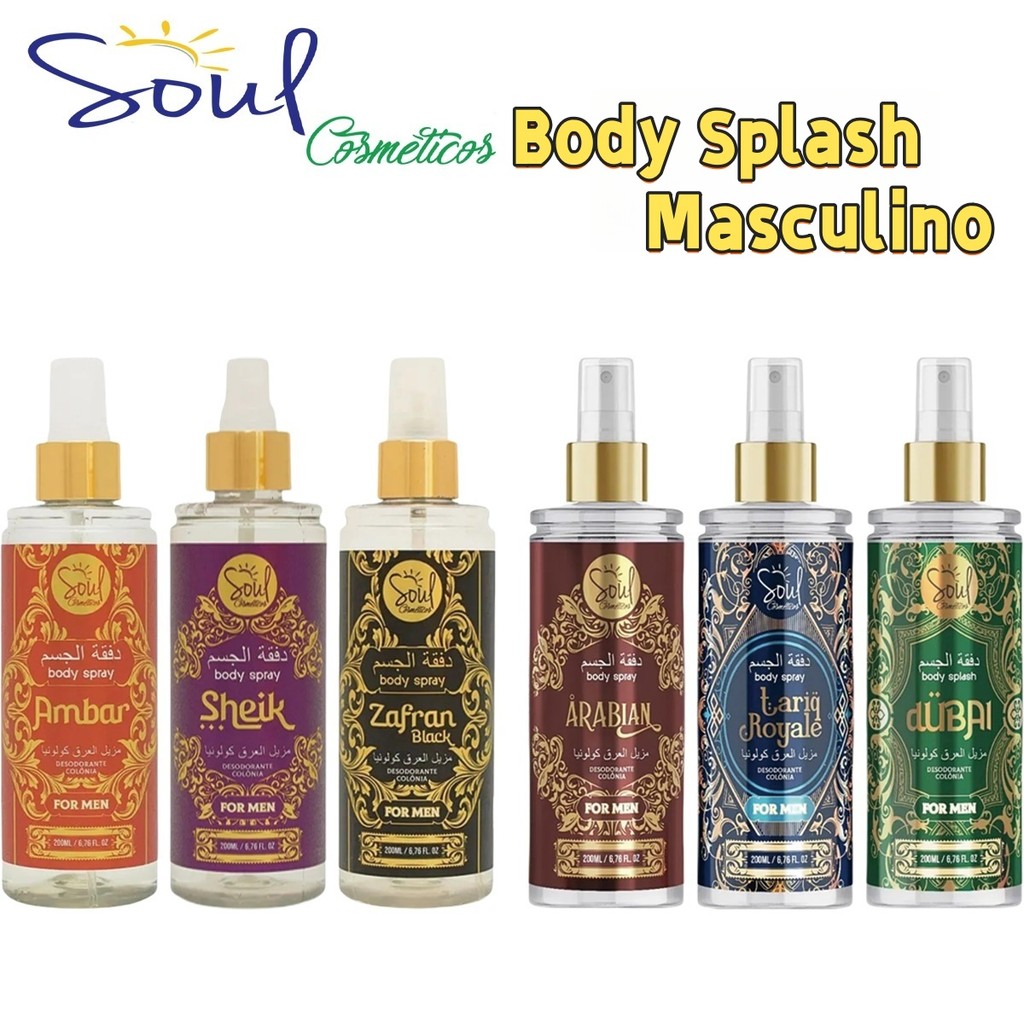 Body Splash Masculino Soul Cosméticos 200ml | Desodorante Colônia ...