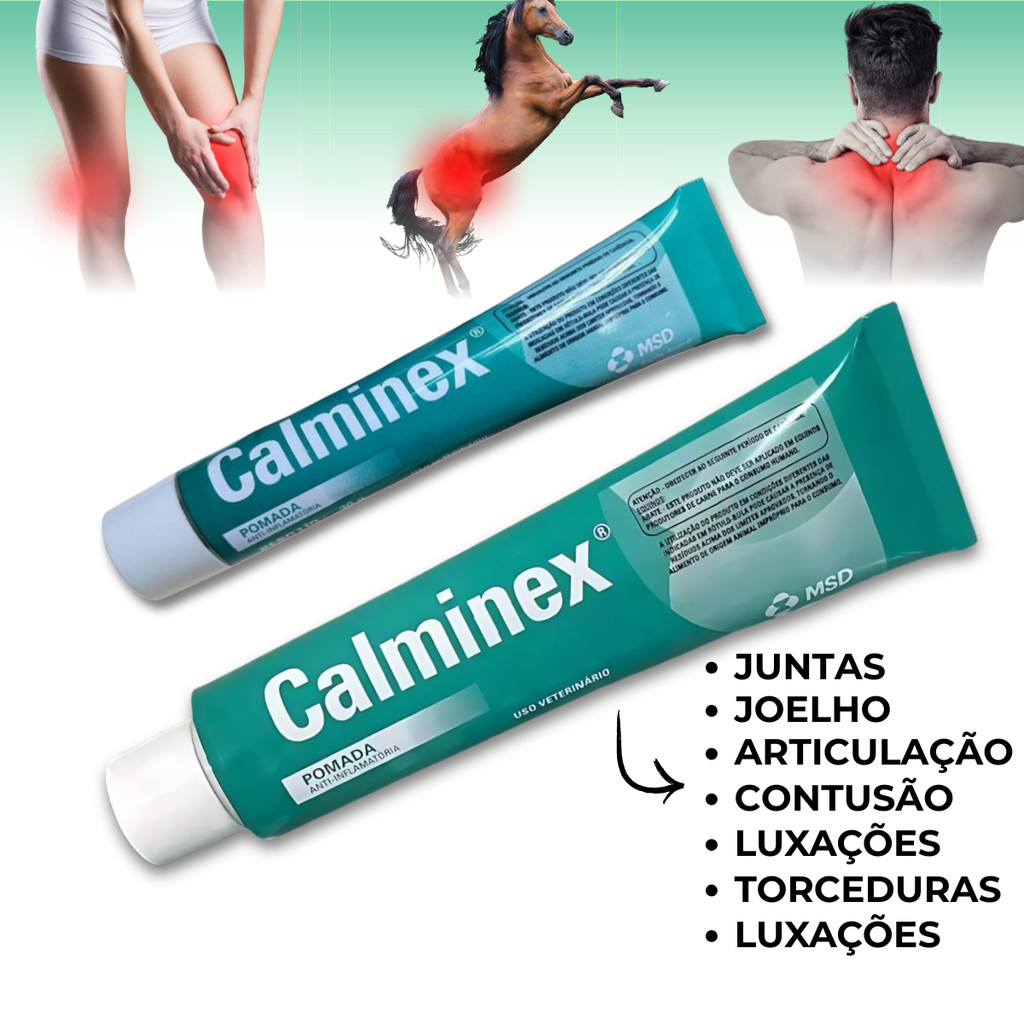 Calminex Pomada Anti-inflamatória Muscular Dores Pancadas 30g e 100g ...