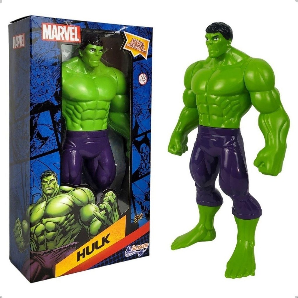 Boneco Hulk Articulado Oficial Marvel 22cm - All Seasons | Shopee Brasil