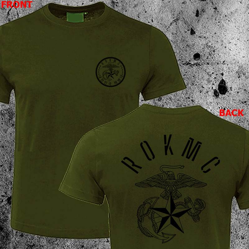 Camiseta Do Exército Militar Da Marinha Corpo Marinho Coreia Sul ROKMC ...