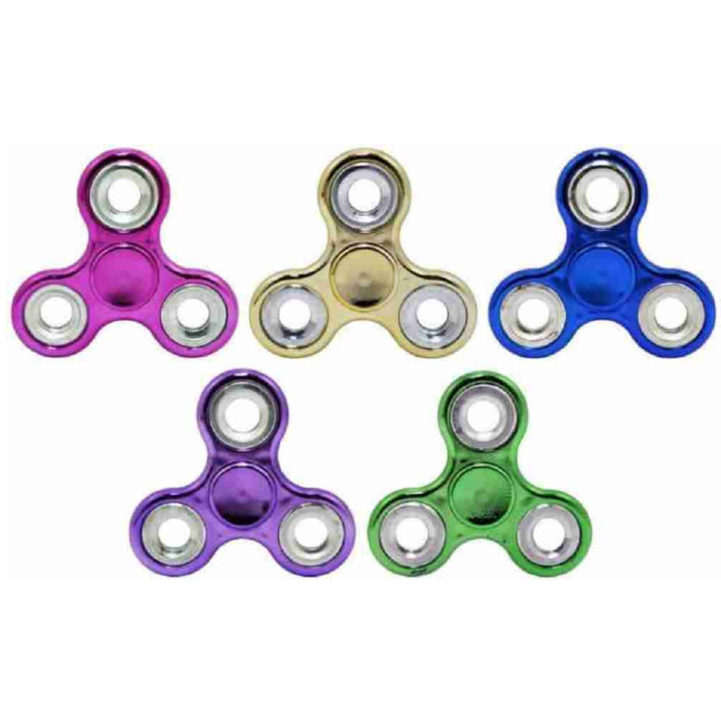 Fidget Hand Spinner Metalizado cor aleatoria - Pode ser seu | Shopee Brasil