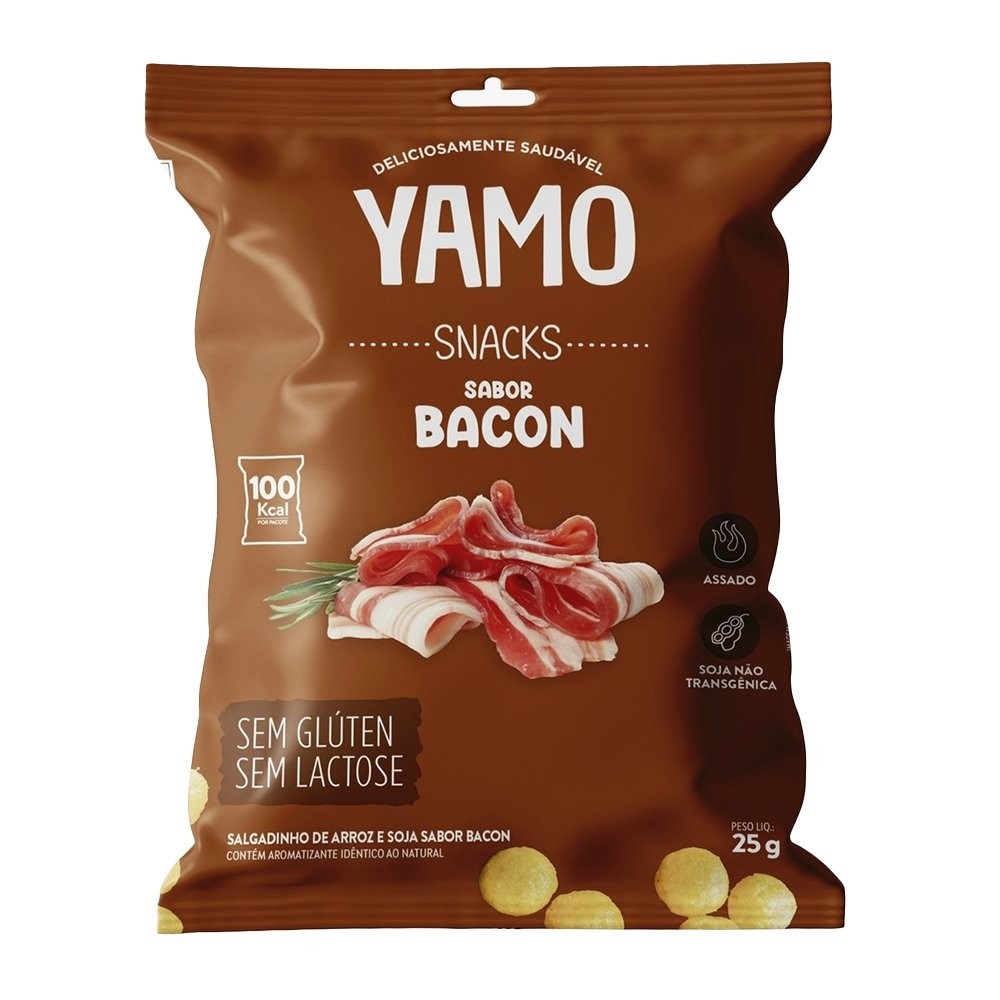 Snack Yamo Topway Bacon 25g - Embalagem com 20 Unidades | Shopee Brasil