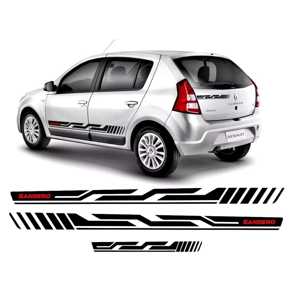 Adesivos Faixa Lateral E Traseira Renault Sandero Sport Tuning ...