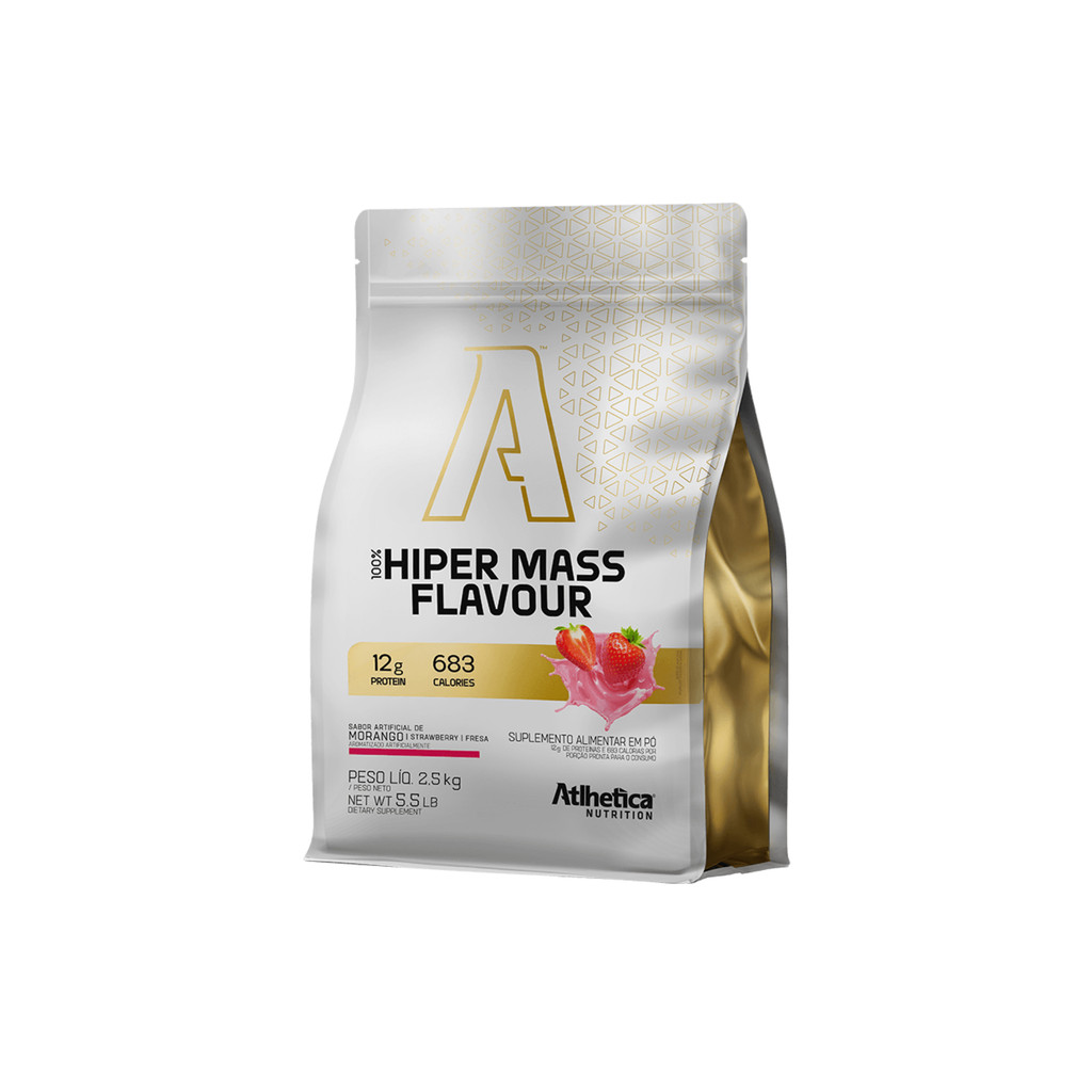 Hiper Mass Flavour 100% Morango 2,5kg - Atlhetica | Shopee Brasil